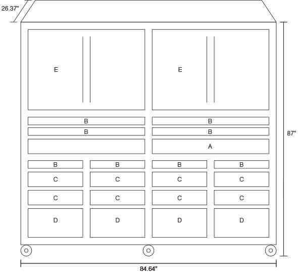 Dragonfire Tools 22D | 22-Drawer 7-Foot Roll-Around Tool Cabinet with ...