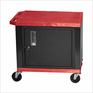 H. Wilson WT26RC2E-B | Red Tuffy Cart | Red Audio Visual Cabinet | 26 ...