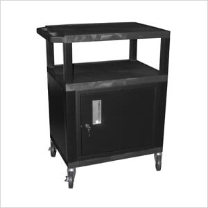 H. Wilson WT34C2E-B | Black Cart with Cabinet | Mobile Tuffy Cart ...