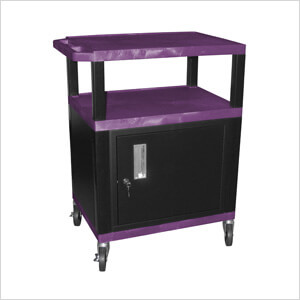H. Wilson WT34PC2E-B | Purple Cart with Cabinet | Mobile Tuffy Cart ...