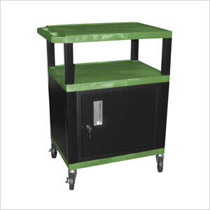 H. Wilson WT34GC2E-B | Green Cart with Cabinet | Mobile Tuffy Cart ...