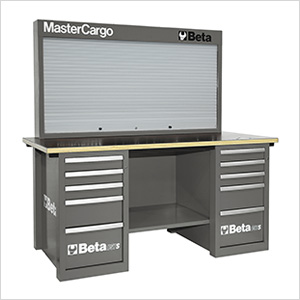 Beta Tools C57S B G | MasterCargo 10-Drawer Workbench with Back Panel