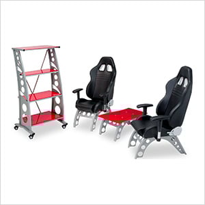 PitStop Furniture 4-Piece Racing Furniture Set