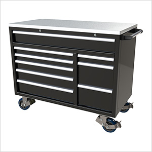 9-Drawer Black Aluminum Tool Box