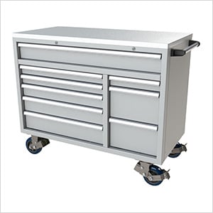 9-Drawer Light Grey Aluminum Tool Box