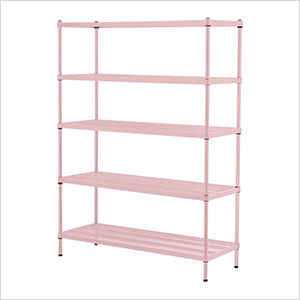 Design Ideas MeshWorks 3419312 | Pink 5-Tier Shelving Unit