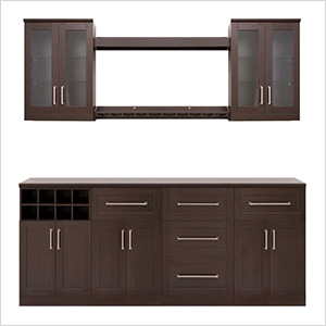 NewAge Home Bar 62334 | Espresso 9-Piece Cabinet Set - 21"