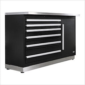 Proslat 79101K | Silver Tool Chest with Stainless Steel Work Surface