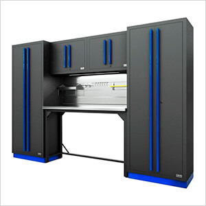 Proslat 72064K | Black and Blue Garage Cabinet System