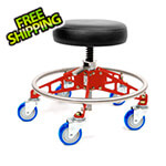 Vyper Chair RSM-BR-R-BL | Robust Steel Max Rolling Shop Stool (Brown ...