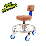 Vyper Chair ESM-G-BL-BL | Elevated Steel Max Shop Stool (Grey Seat ...