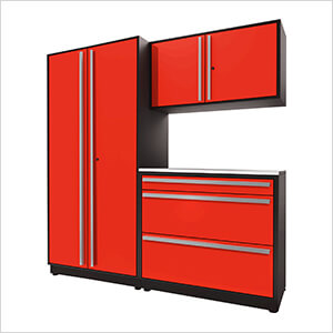 Proslat Fusion Plus 51008K | 4-Piece Red Garage Cabinet System