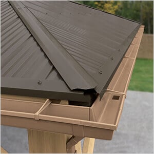 Yardistry YM12851 | Rain Gutter Kit for 12 x 20 Meridian Gazebo