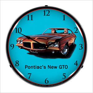 Collectable Sign & Clock GM23041429 | 1971 Pontiac GTO Backlit Wall Clock