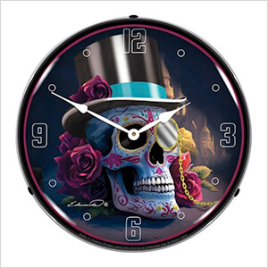Collectable Sign & Clock S21G23041440 | Day Of The Dead Backlit Wall Clock