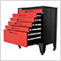 Armadillo AR6DR28BR | Red 6-Drawer Tool Cabinet with Rubber Work Mat