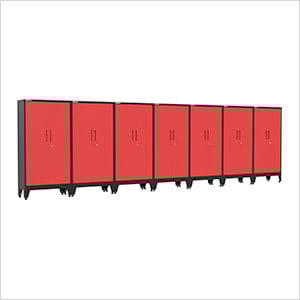 Red Gear Locker Tall Cabinet (7-Pack)