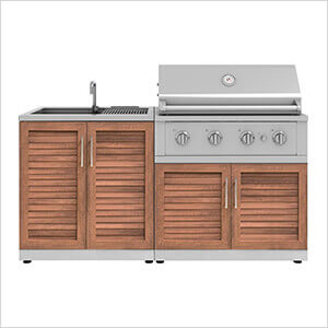 Grove 3-Piece Outdoor Kitchen Set with 36-Inch Liquid Propane ...