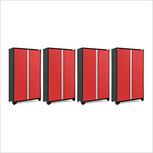 4 x BOLD Series 48-Inch Red Locker