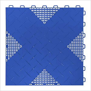 TurboTile Hybrid-X 17" x 17" Blue Garage Floor Sample Tile