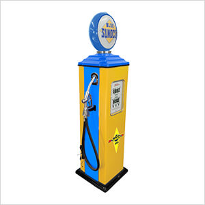 Blue Sunoco Erie Style Gas Pump Replica