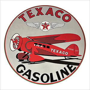 Texaco Aviation Gasoline 36-Inch Metal Sign